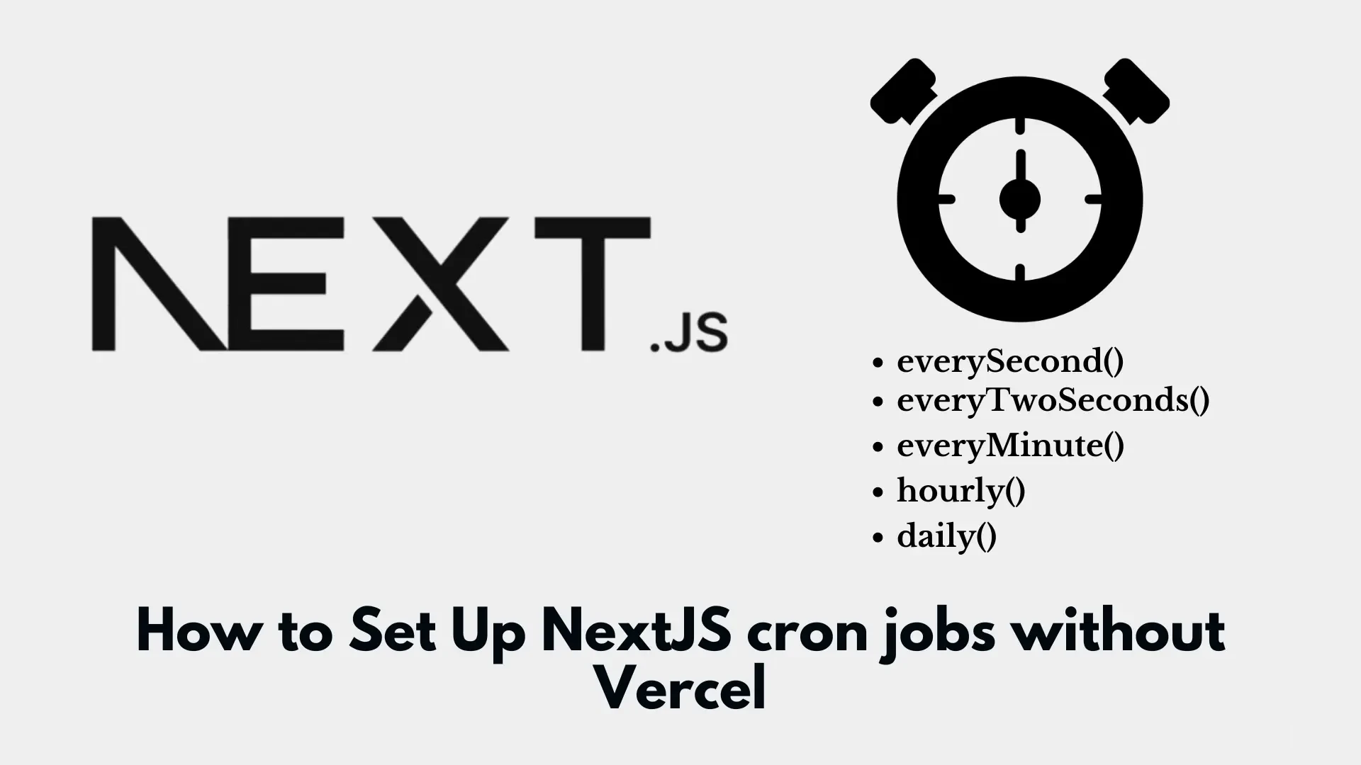 How to Set Up NextJS cron jobs without Vercel