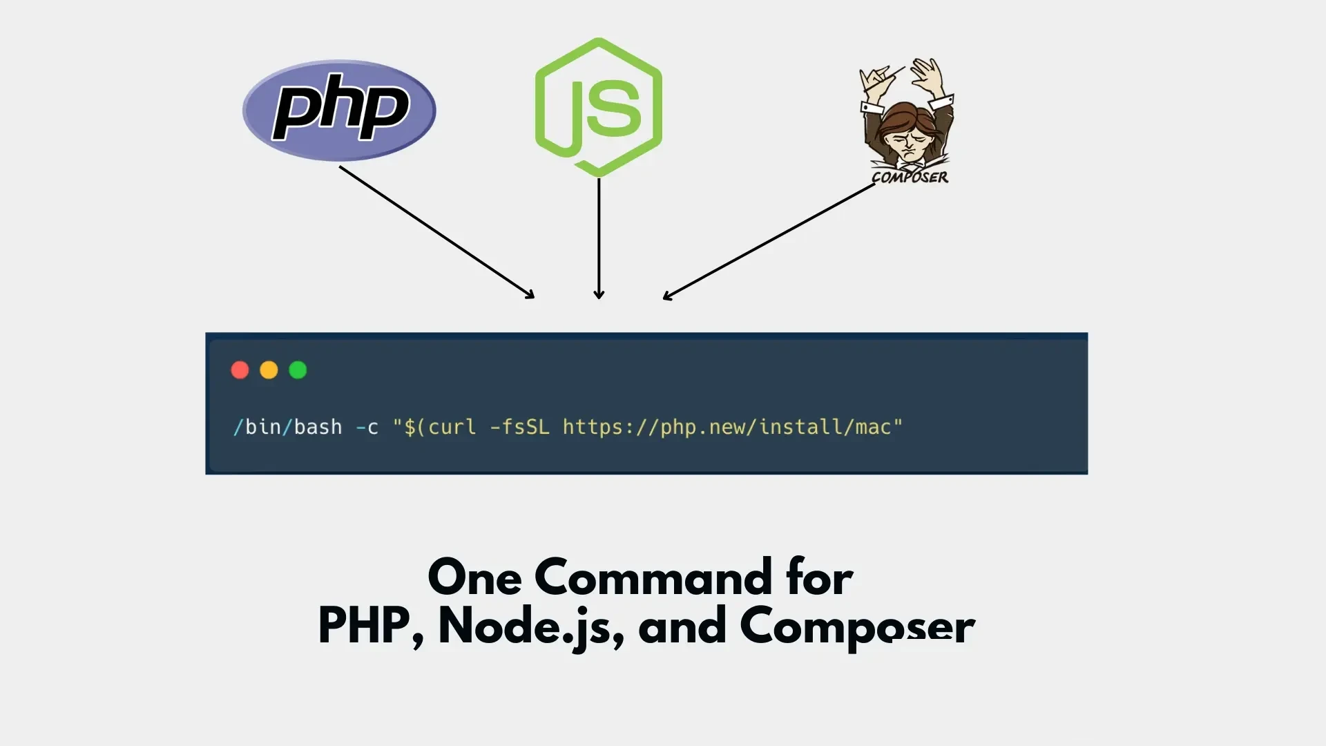 Laravel Made Easy: One Command for PHP, Node.js, and Composer